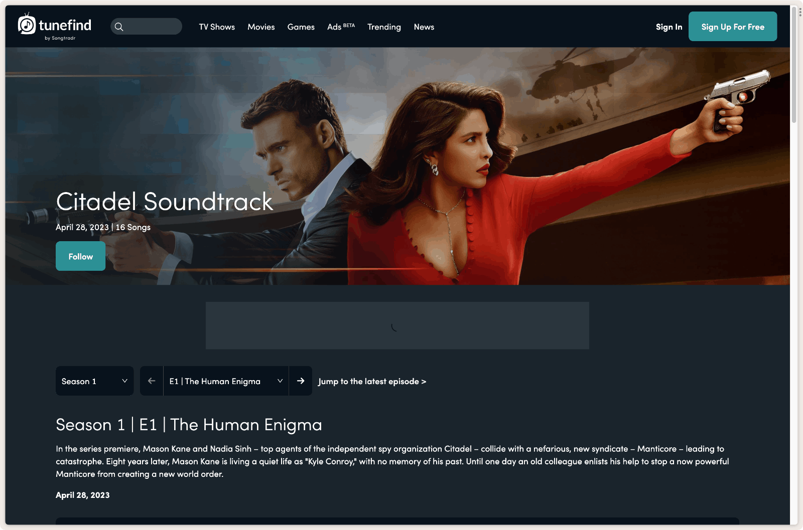 tunefind 影视剧BGM收录：快速找到电视、电影和视频游戏的原声音乐资源-AI工具箱