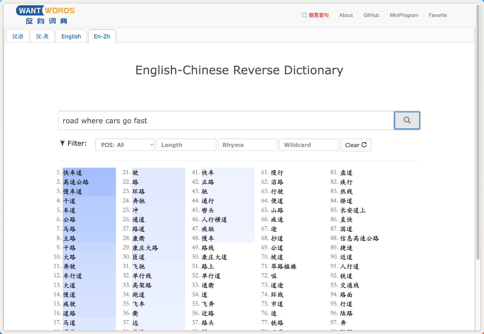 WantWords反向词典：通过描述意思来查找词语-AI工具箱